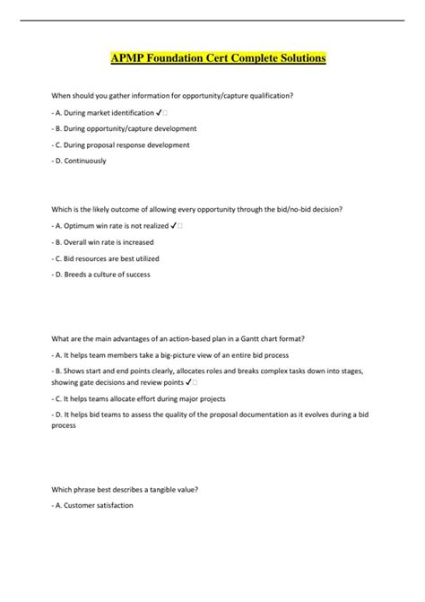 Apmp Foundation Cert Complete Solutions Apmp Foundation Cert Complete Solution Stuvia Us