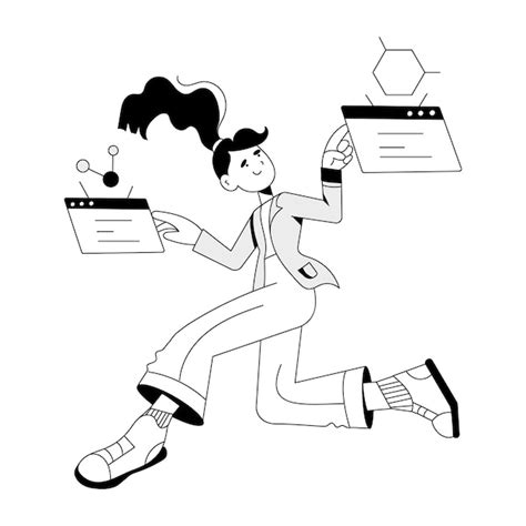 Premium Vector A Hand Drawn Illustration Of Lab Assistant Premium Vector A Hand Drawn Illustration Of Lab Assistant
