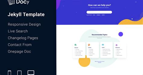 docy knowledgebase and doc jekyll template site templates ft