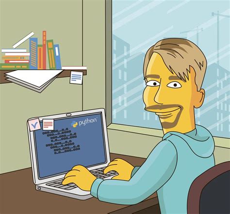 Programmer T Custom Portrait As Yellow Cartoon Character
