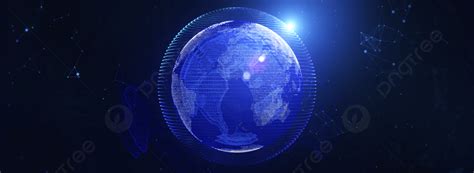 Blue Sci Fi Particle Earth Background Science Fiction Particle