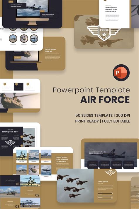 AirForce Military PowerPoint Template Description AirForce Military PowerPoint Template