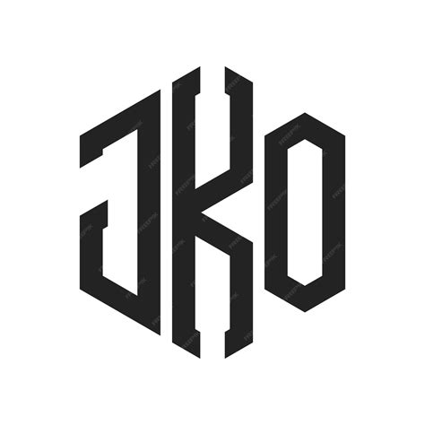 Premium Vector Jko Logo Design Initial Letter Jko Monogram Logo Using Hexagon Shape