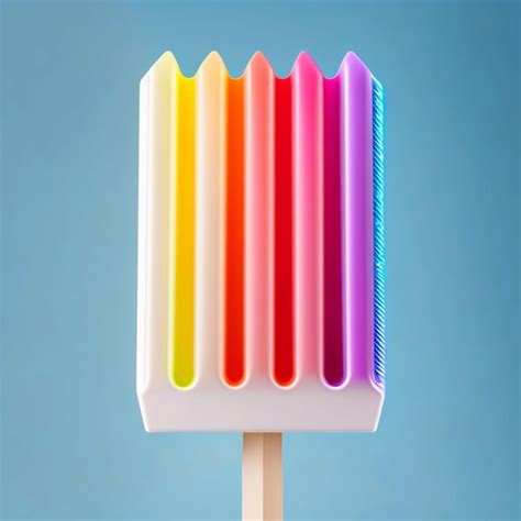 Premium Ai Image Melting Colorful Popsicle