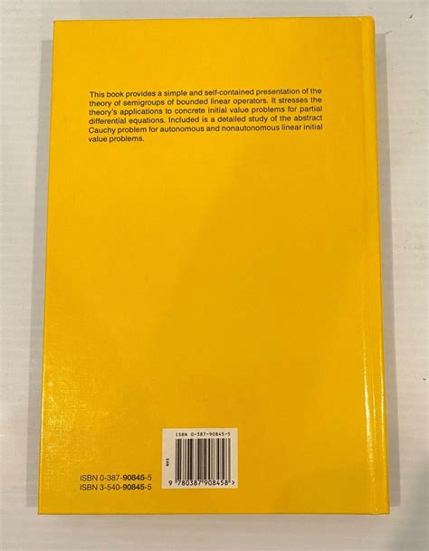 Applied Mathematical Sciences Ser Semigroups Of Linear Operators And Applications To Partial