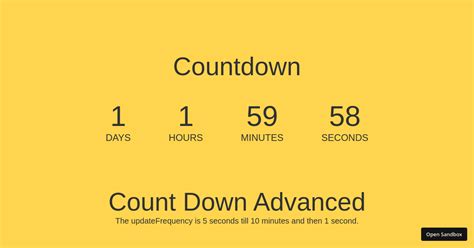 Count Down React Codesandbox