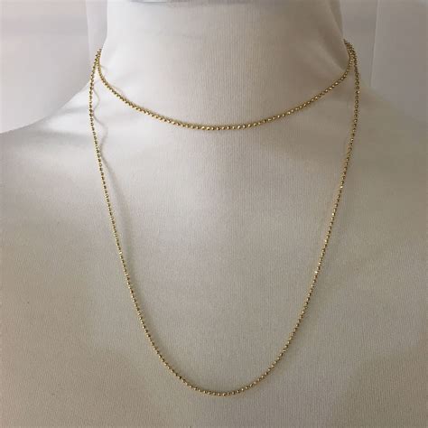 Colar Longo Bolinhas Banho Ouro K Semijoia Elo