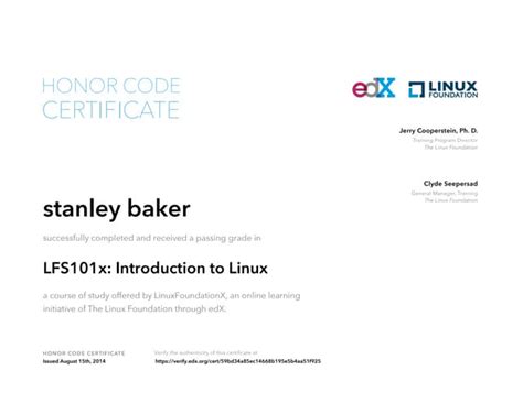 Linux Certificate Ppt