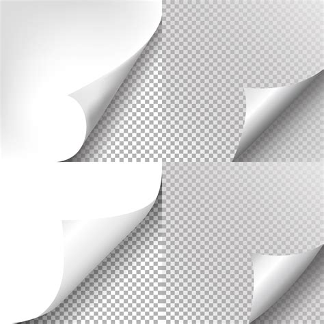 vector paper curl illustrations ~ creative market