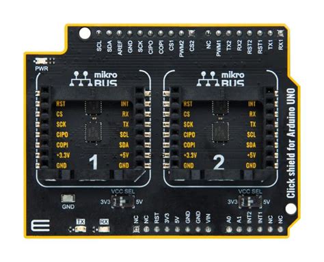 Mikroe 5739 Mikroelektronika Click Shield Board Arduino Uno Rohs