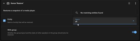 Enhancement Request Please Update `sonos Snapshot` And `sonos Restore` To Use Targets Instead Of