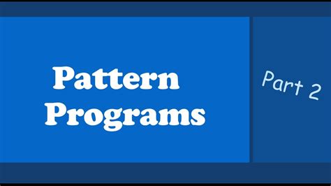 Pattern Programs Java Program Explained Part 2 Icse Class 10 Youtube