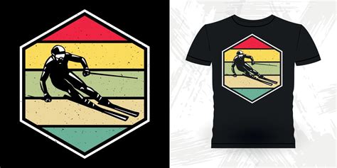 Ski Lover Funny Skiing Sports Retro Vintage Ski T Shirt Design 15008694