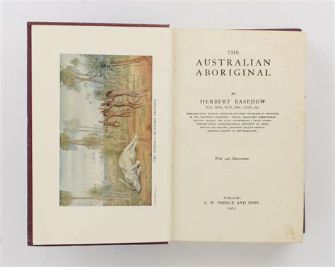 The Australian Aboriginal Herbert Basedow First Edition