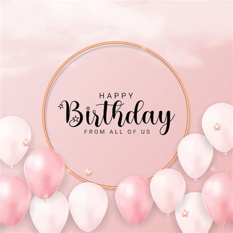 Feliz aniversário parabéns banner design confete balões para fundo de férias de festa