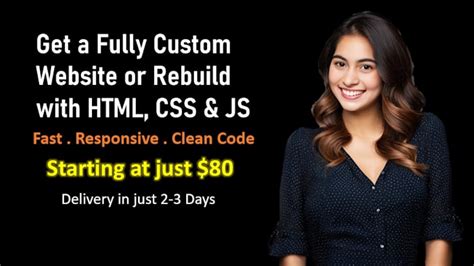 Create Or Redesign Responsive Websites Using Html Css Js By Graphics129 Fiverr
