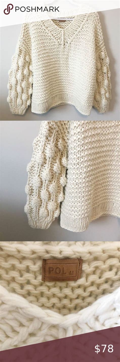 Pol Sweater Peppy Poppy Chunky Knit Medium Pol Sweater Chunky Knit
