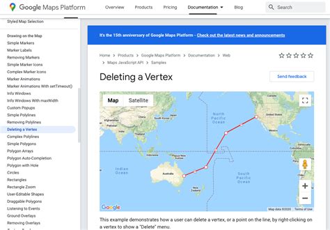 Javascript Google Maps V Delete Vertex On Polygon Stack Overflow