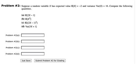 Solved Problem 2 Suppose A Random Variable X Has Expected Chegg