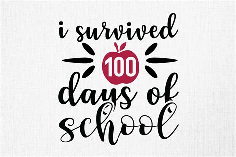 I Survived 100 Days Of School Graphic By PrintableStore Creative Fabrica