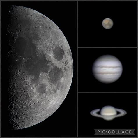 The Moon Saturn And Jupiter Through My 4 Telescope And Smartphone R