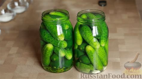 Рецепт: Маринованные огурцы (заготовка на зиму) на RussianFood.com