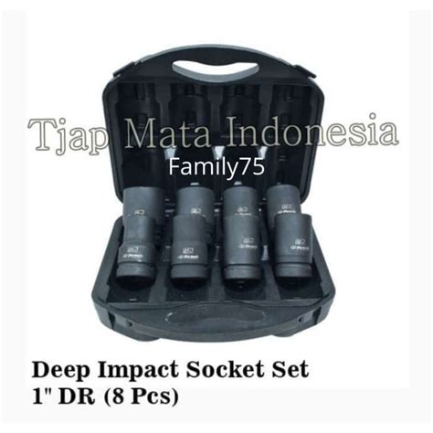 Promo Kunci Sock Roda Truk Deep Impact Socket Set 1 8pcs Tjap Mata