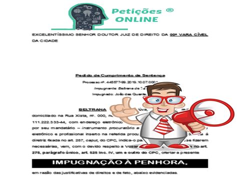 Topo 81 Imagem Modelo De Impugnação A Penhora Vn