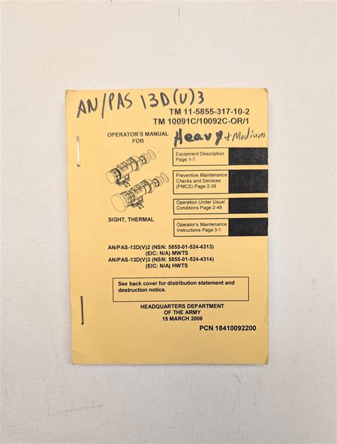 Operators Manual For Anpas 13d Thermal Sight Mod Armory