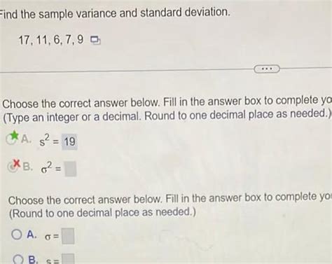 [answered] Find The Sample Variance And Standard Deviation 17 11 6 7 9 Kunduz