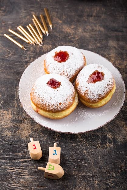 Premium Photo Traditional Jewish Holiday Hanukkah Food