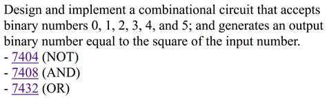 Solved Design And Implement A Combinational Circuit That
