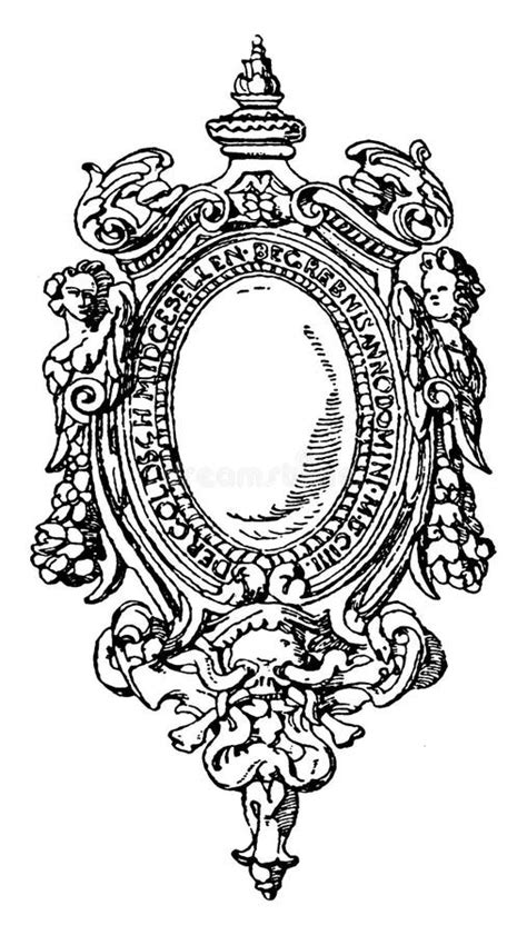 Renaissance Strapwork Frame Heeft Bladeren Of Palmetten Of Festoons En Garnalen Van