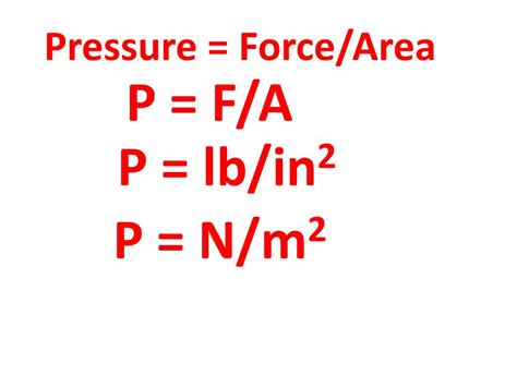 Ppt Pressure Forcearea Powerpoint Presentation Free Download Id