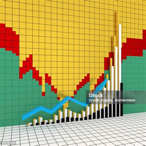 3 차원 일러스트 레이 션 3d 렌더링 비즈니스 금융 개념 성능 분석 그래픽 다이어그램 3차원 형태에 대한 스톡 사진 및 기타 이미지 Istock