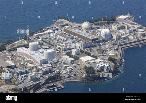 An Aerial Photo Shows The Genkai Nuclear Power Plant Operated By Kyushu