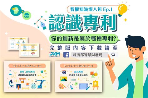 經濟部智慧財產局 【智權知識懶人包】認識專利 你的創新屬於哪種專利 有研發創新想申請專利時