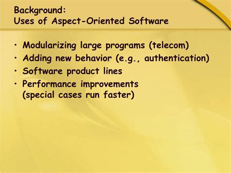 Ppt Introduction To Aspect Oriented Programming And Its Reasoning