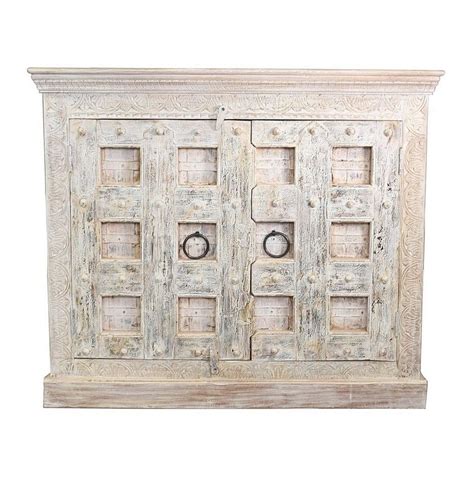 Oriental Galerie Unterschrank Weiß Whitewash Sideboard Harleen Indien