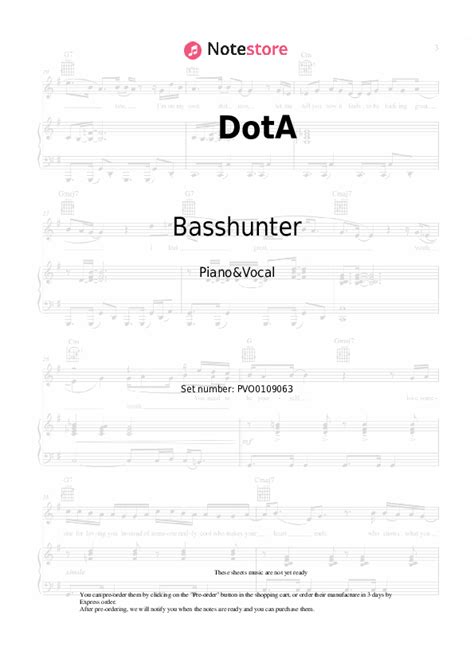 Dota Piano Sheet Music And Voice Basshunter In Note Piano