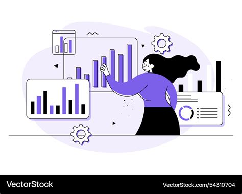 Business Data Analytics Flat Royalty Free Vector Image