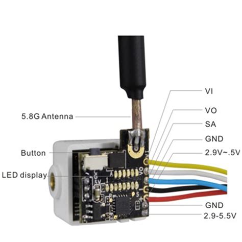 Turbowing Cyclops Mini 5 8G 25mW 48CH AIO FPV Camera VTX Transmitter