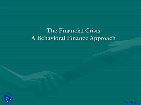 the financial crisis buisness management lecture slides docsity