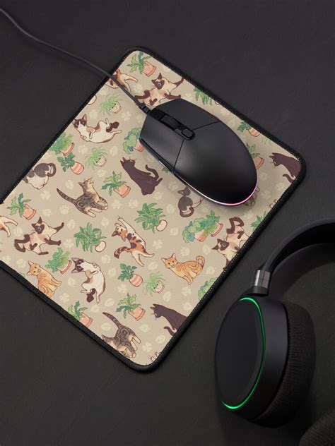 Cozy Michis In Beige Mouse Pad For Sale By Colordrilos Redbubble