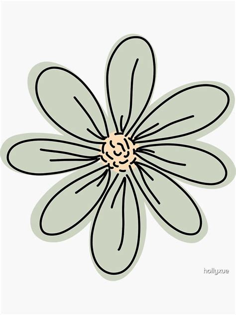 Green Flower Sticker By Hollyxue In 2022 Green Sticker Floral