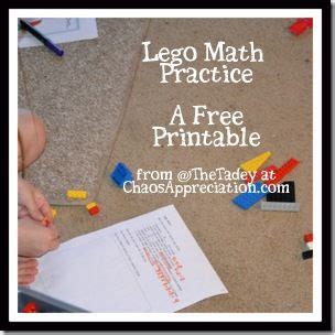 Lego Math Practice A Homeschool Lesson With Free Printable By Chaos