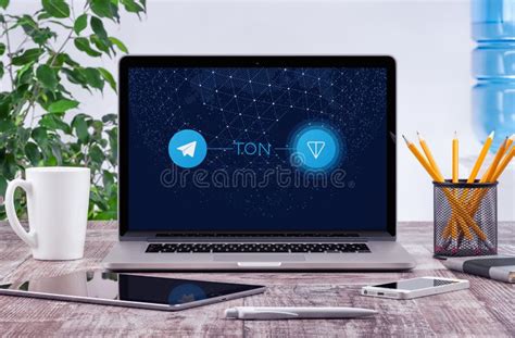 Open Laptop Mockup With Digital Tablet And Smartphone Stock Photo