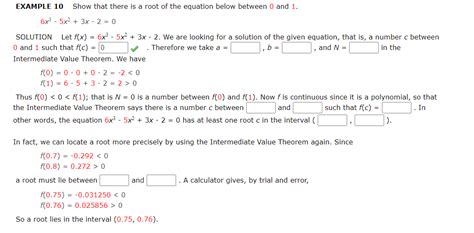 Solved EXAMPLE 10 Show That There Is A Root Of The Equation Chegg