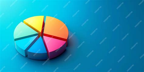 Premium Photo A Colorful Pie Chart Is Shown On A Blue Background The