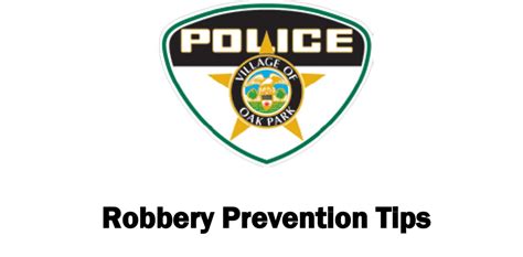 Robbery And Theft Prevention Tips Village Of Oak Park